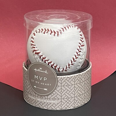Hallmark MVP OF MY HEART Stitched BASEBALL Father's Day Gift HEART ...