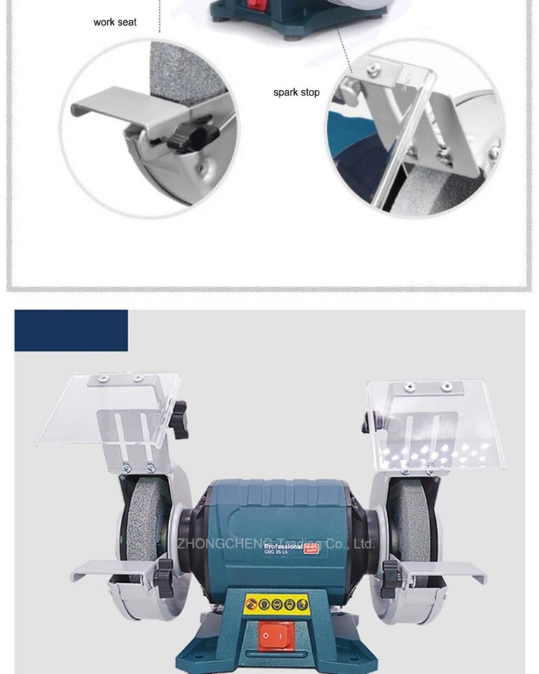 Electric Grinding Machines GBG35-15 GBG60-20 Vertical Bench Grinding ...