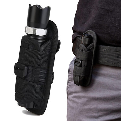 Tactical Flash Light Nylon Pouch Belt Adjustable Heavy Duty Flashlight ...