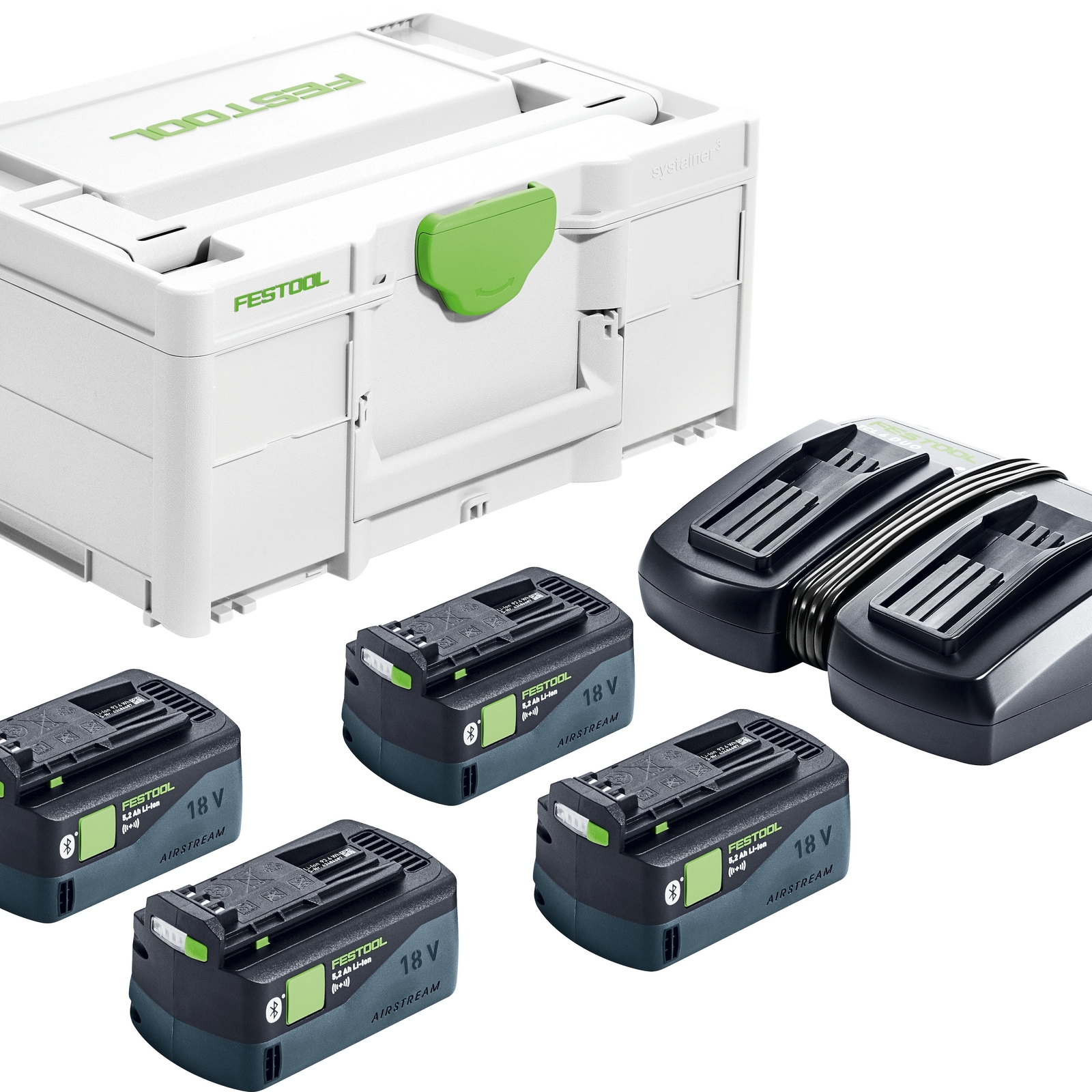 Festool Energie-Set SYS 18V 4x5,2Ah +TCL6 DUO Elektrowerkzeug-Akkus ...
