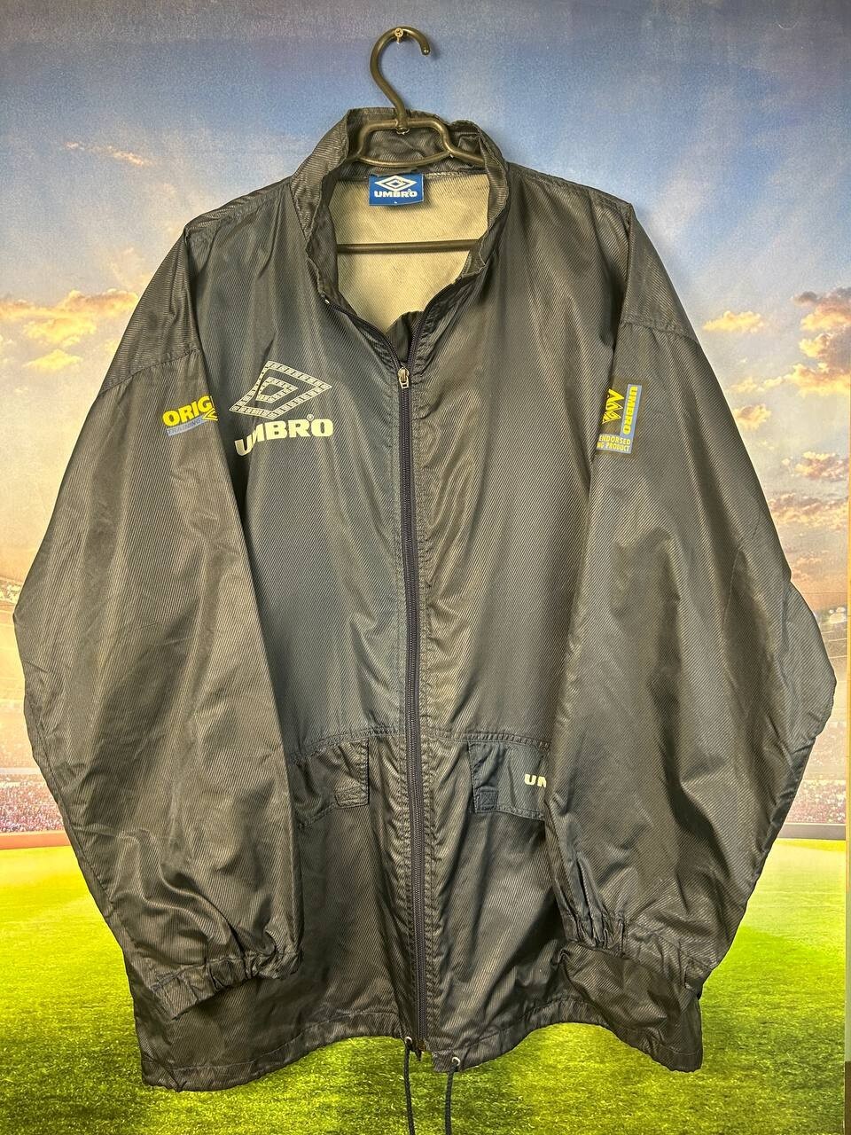 Umbro Vintage Jacket With Zipped Big Logo's Blue 90s … - Gem