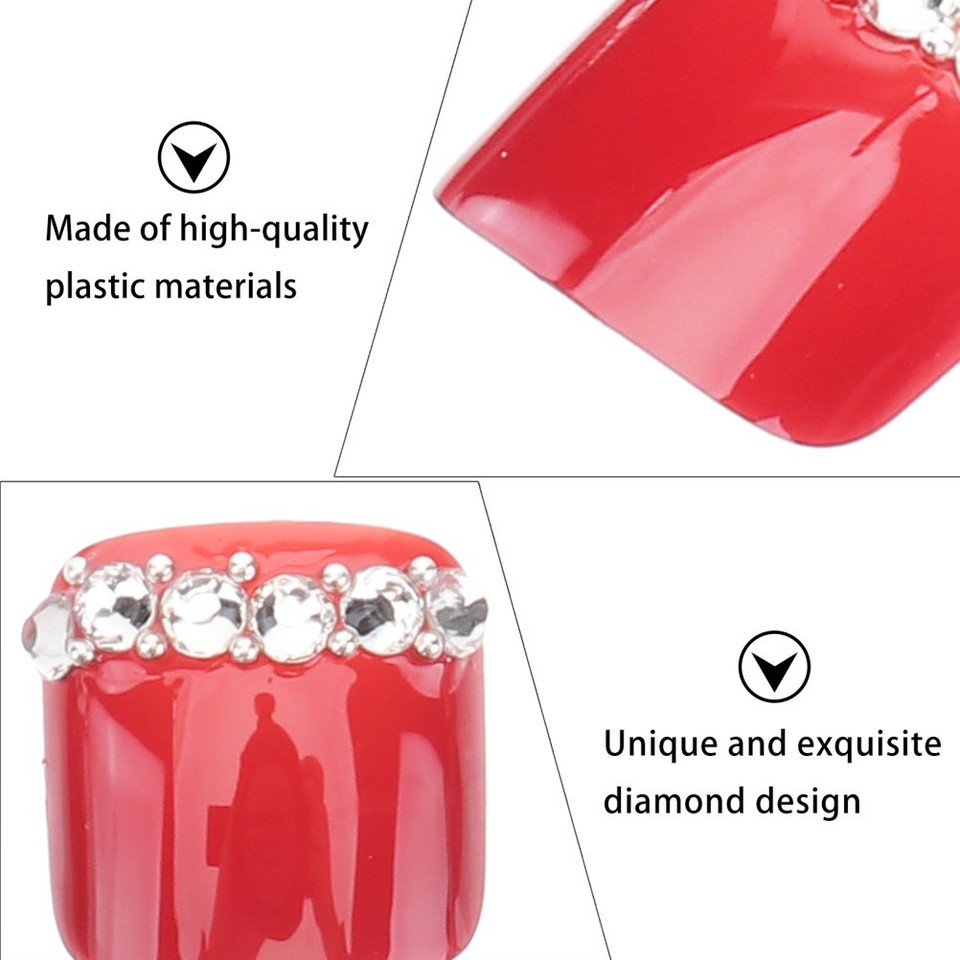 2 Sets Artificial Toe Nails Fake Toenail Tips for Women Manicures ...