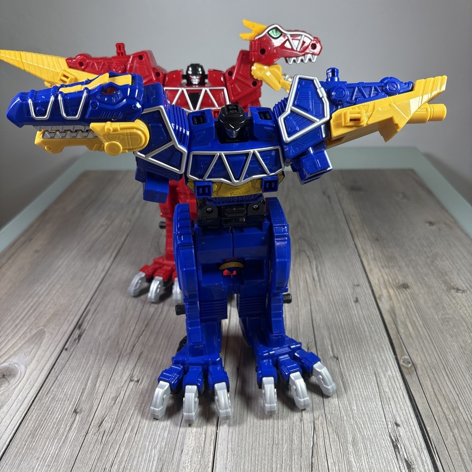 Power Rangers LOT - Dino Charge Deluxe Megazord Figure Zord Blue Red ...