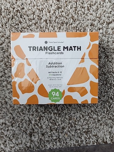 New Sealed Box Think Tank Scholar Triangle Math Flash Cards All Facts 0 ...
