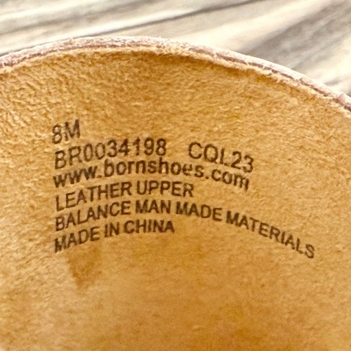 NIB Born Miarra 8M 38-39 Leather Big Buckle Slide Flat Slip On Sandals ...