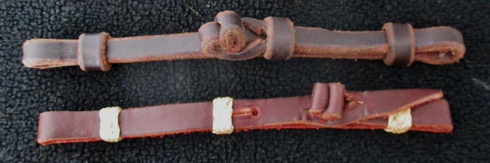 2 Show Quality Leather rawhide accents Curb strap Bit Hobbles-Western ...