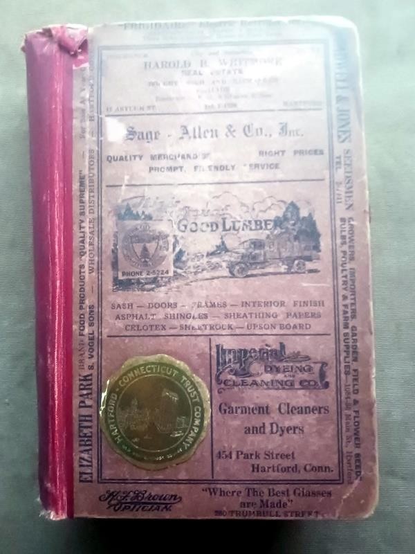 1927 SAGE - ALLEN Department Store Hartford Ct. Suburban Directory BOOK ...