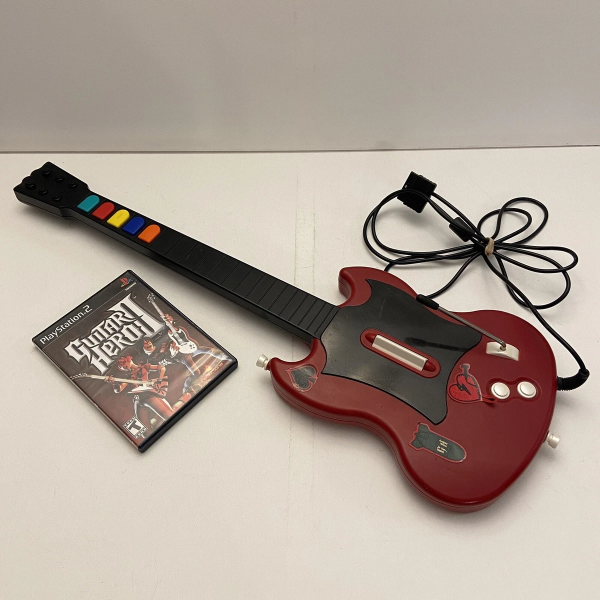 Red Octane Guitar Hero SG Controller + Guitar Strap *READ DESCRIPTION ...