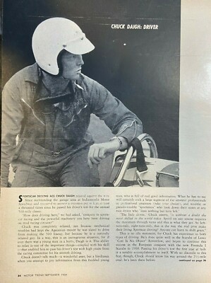 1957 Race Car Driver Chuck Daigh illustrated | eBay