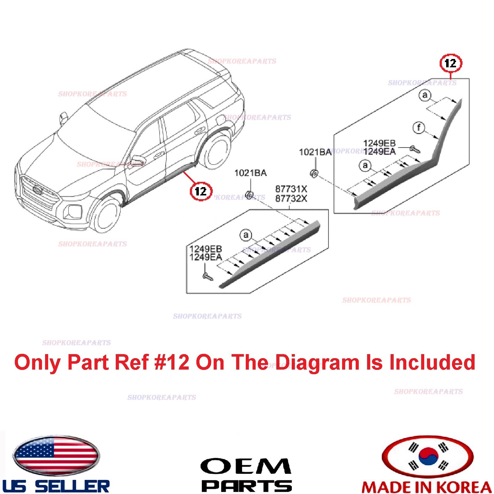 Genuine Rear Door Molding Garnish LEFT Driver Side ⭐OEM⭐ PALISADE 2020 ...