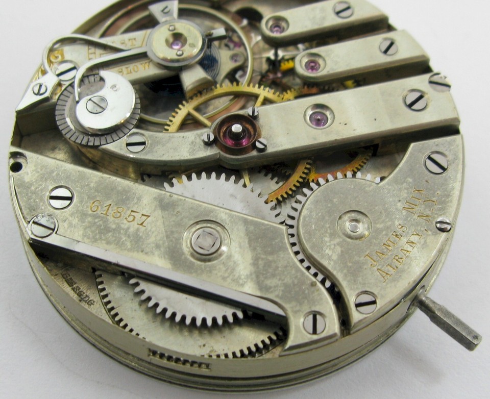 James Mix Albany NY, 17 jewels Pocket Watch movement diameter 42.7 mm ...