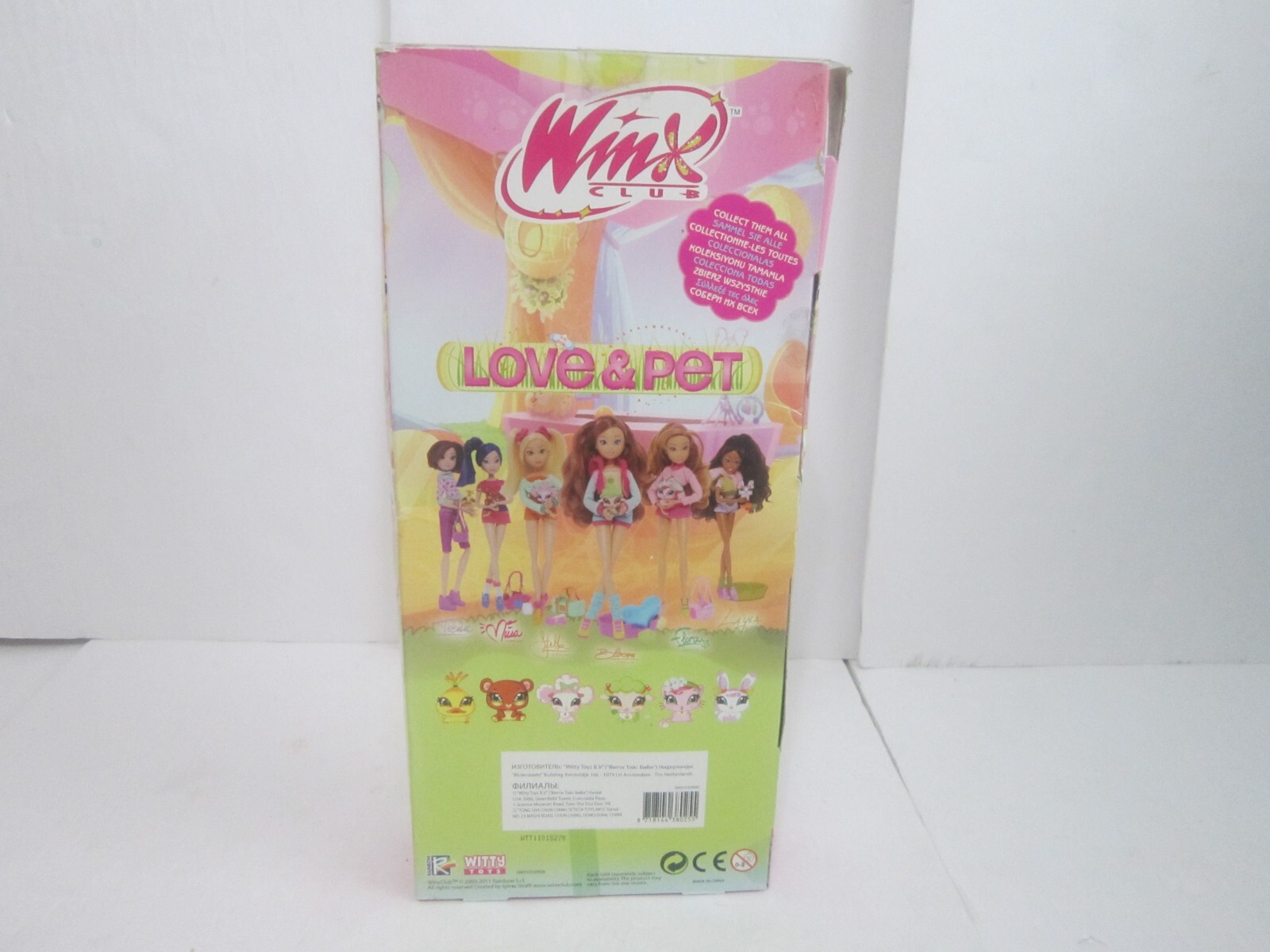 NEW Winx Club Love & Pet Bloom & Belle Pet Rainbow Witty Toys New In ...