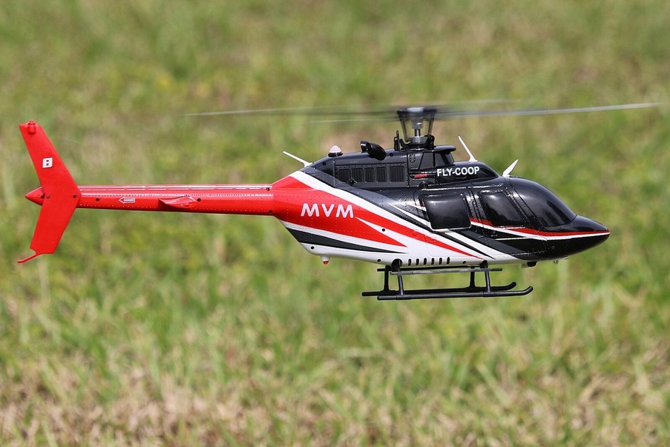 RC Helicopter Brushless RotorScale Bell 206 375mm Gyro Stabilized ...