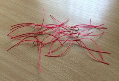 6 Red Apps Blood Worm Trout Fly - size 10 | eBay UK