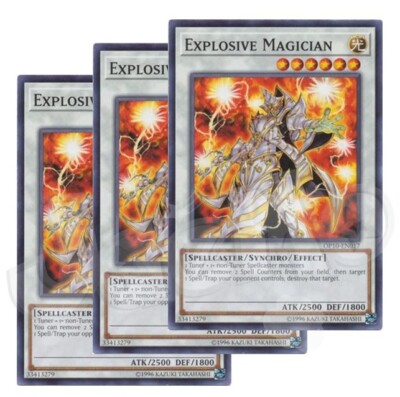 Yugioh - Explosive Magician x 3 - OTS NM - Plus Free Holographic Card | eBay