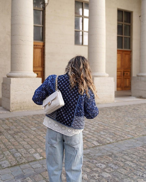 Reversible Quilted Patchwork Oversized Cropped Boho Jacket | eBay