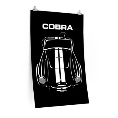Shelby AC Cobra 427 - White Stripes Poster, Shelby Cobra Wall Art Gifts ...