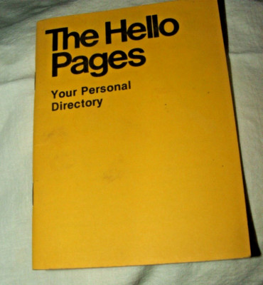 Vintage Southwestern Bell Telephone Co Personal Directory Hello Pages euc | eBay