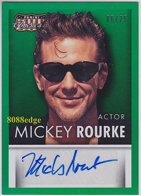 2015 AMERICANA AUTO: MICKEY ROURKE #6/25 AUTOGRAPH "9 1/2 WEEKS/ANGEL ...