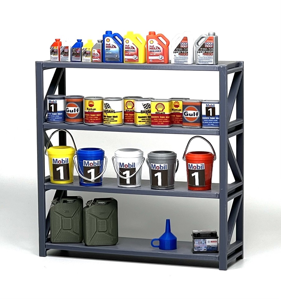 1:18 Diorama Car Garage Car Repair Tool Model Workshop Scene Display ...