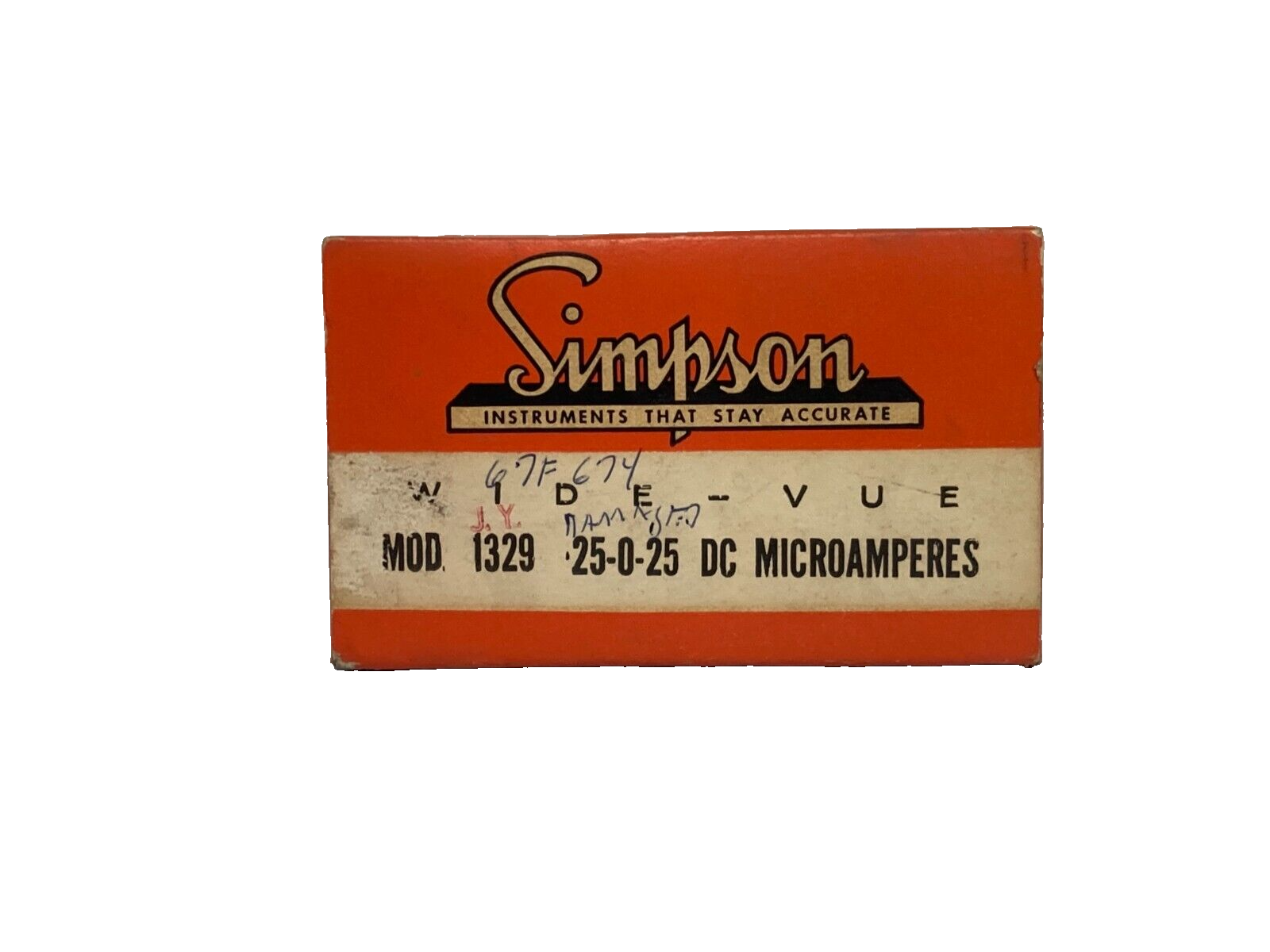 Simpson Instruments Model 1329 25-0-25 DC Microamperes Gauge | eBay