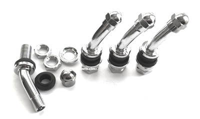 CHROME VALVE STEMS 30 DEGREE ANGLED SET OF 4 NEW! PART #506 XXR DRAG ...