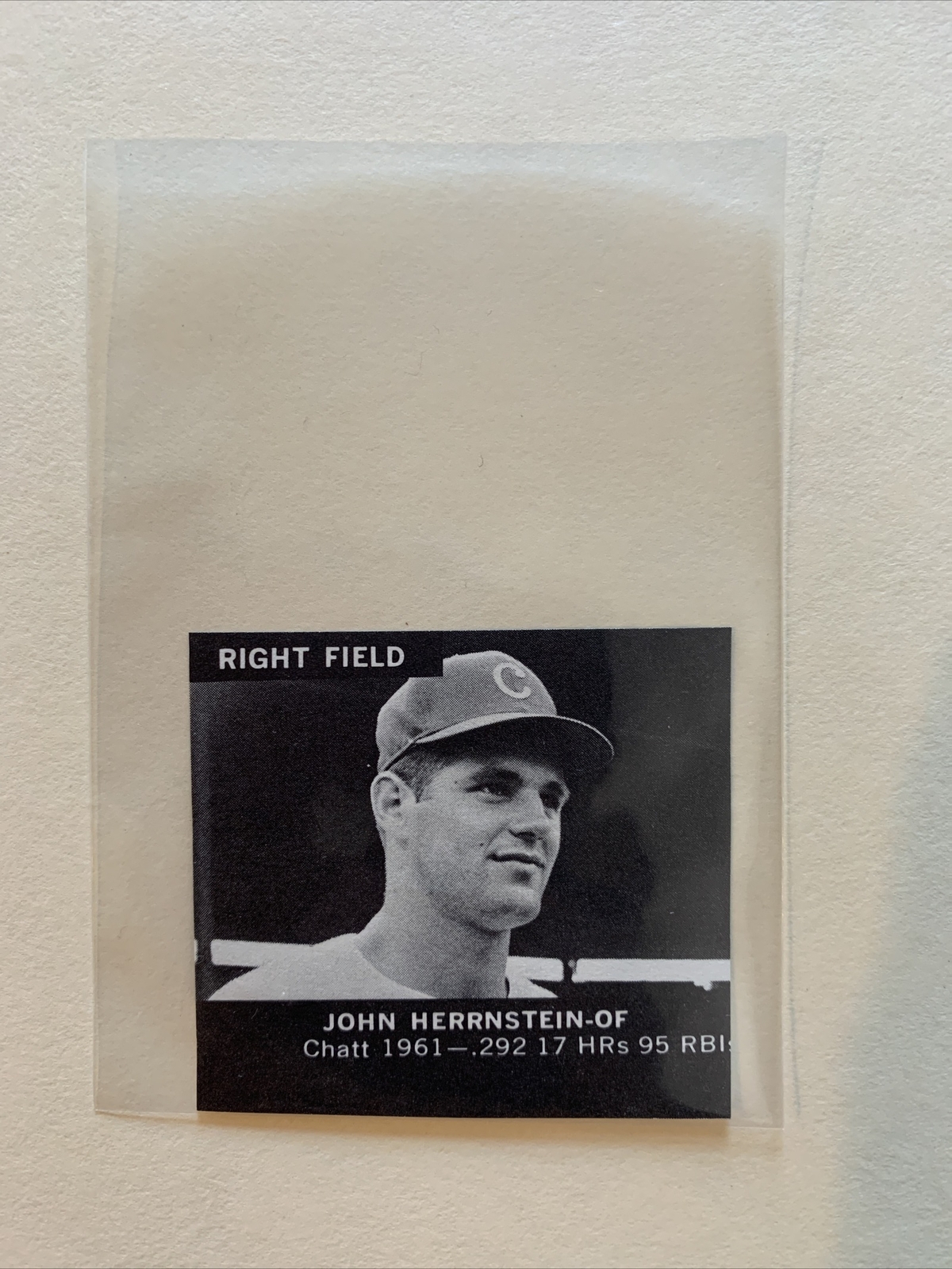 John Herrnstein Chattanooga Lookouts 1961 Minor League Baseball Panel ...