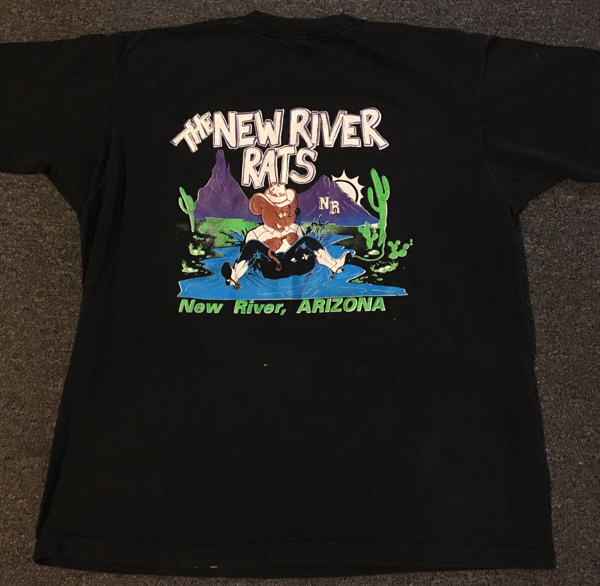 Vtg 90s Arizona River Rats Faded Distress Shirt XXL S… - Gem