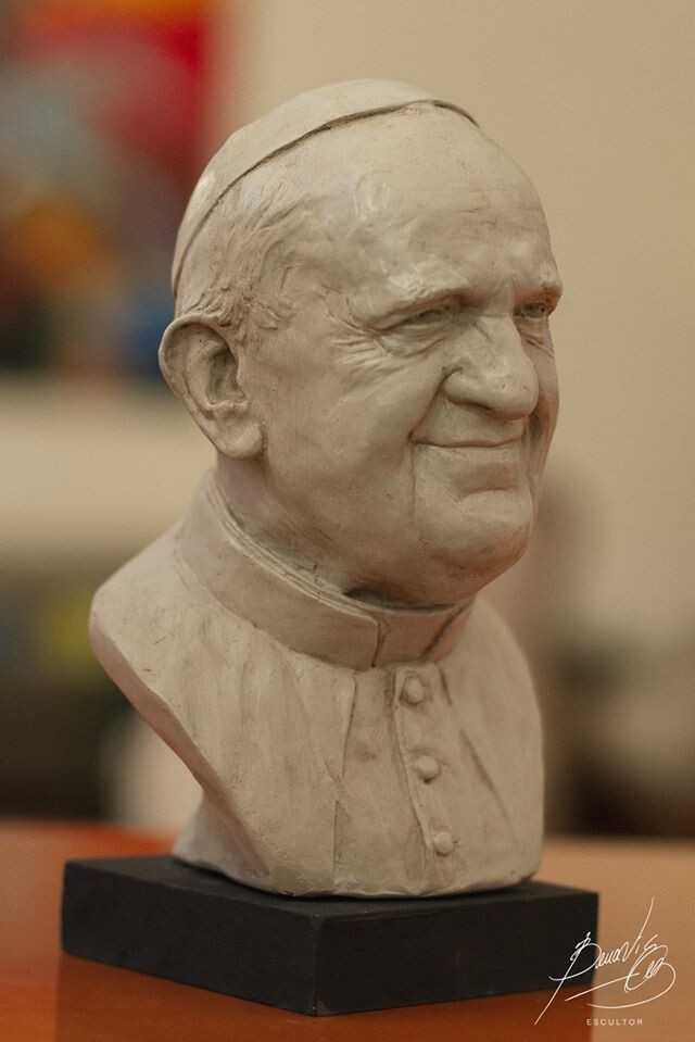 POPE FRANCIS BUST -- Statue Figure Papa Francisco I Sculpture Vatican ...