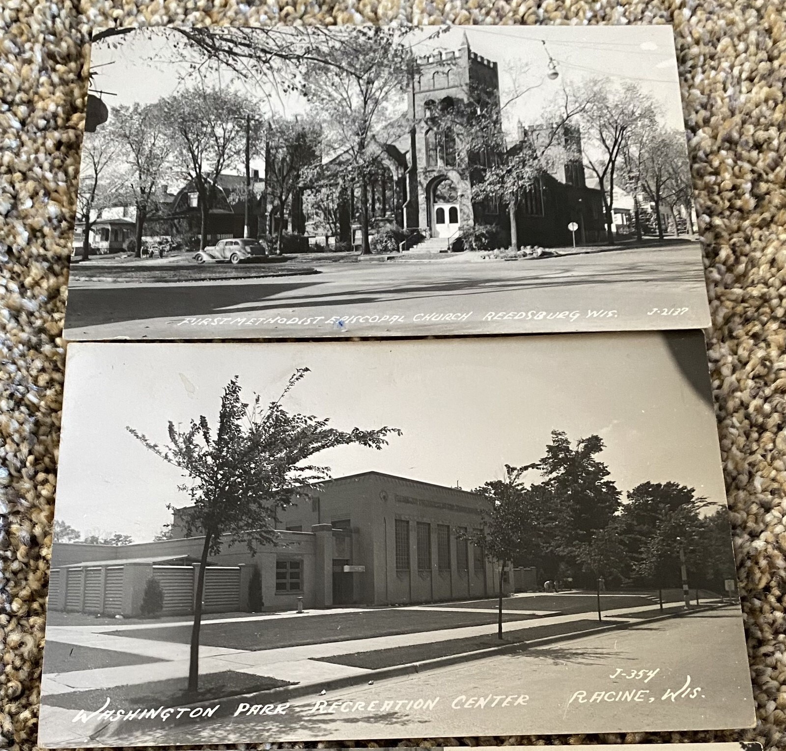 2 Vintage Racine Wisconsin Real Photo Postcards RPPC Court House Rec ...