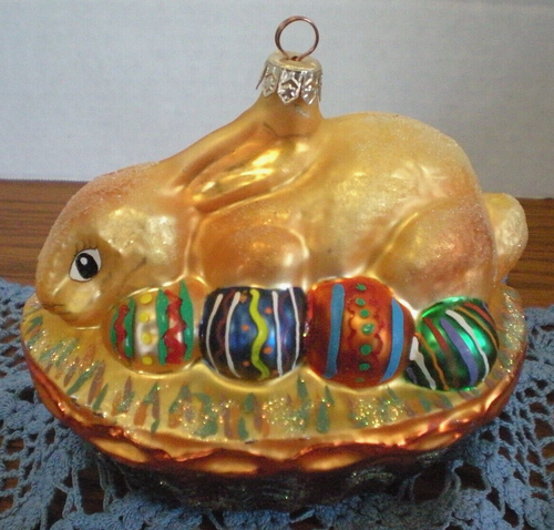 Vintage CHRISTOPHER RADKO "Bunny Casserole" Hanging Christmas Ornament ...