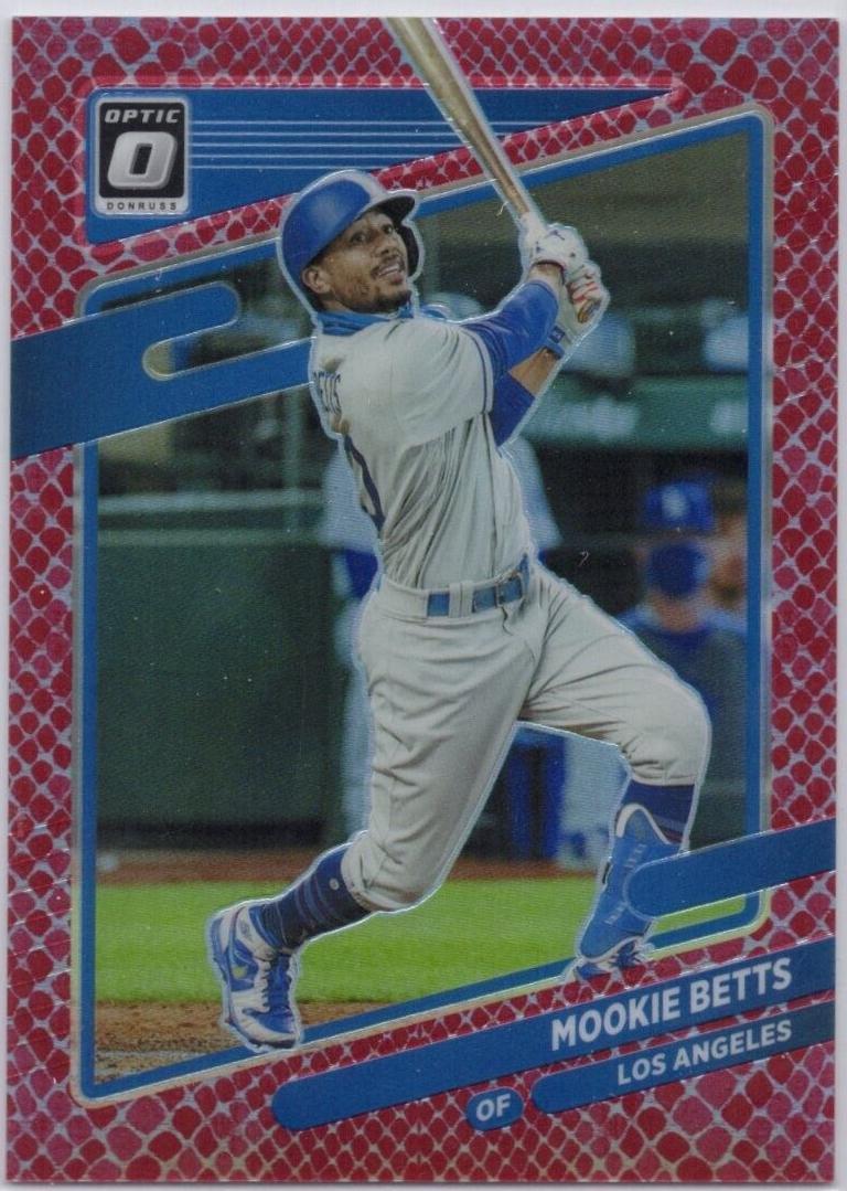 2021 Panini Donruss Optic - Mookie Betts #180 Red Dragon Prizm /110 for ...