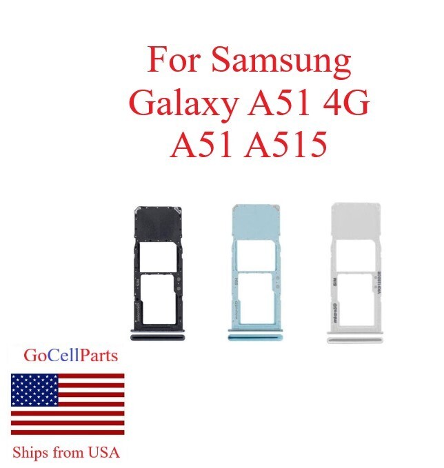 SIM Card Tray Replacement For Samsung Galaxy A51 A515 - Black White ...
