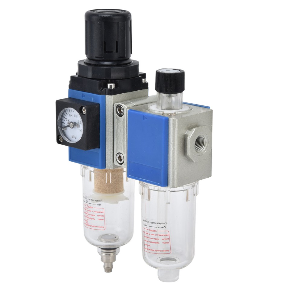 PT1/8 PT1/4 Air Compressor Flow Filter Pressure Regulator Lubricator ...