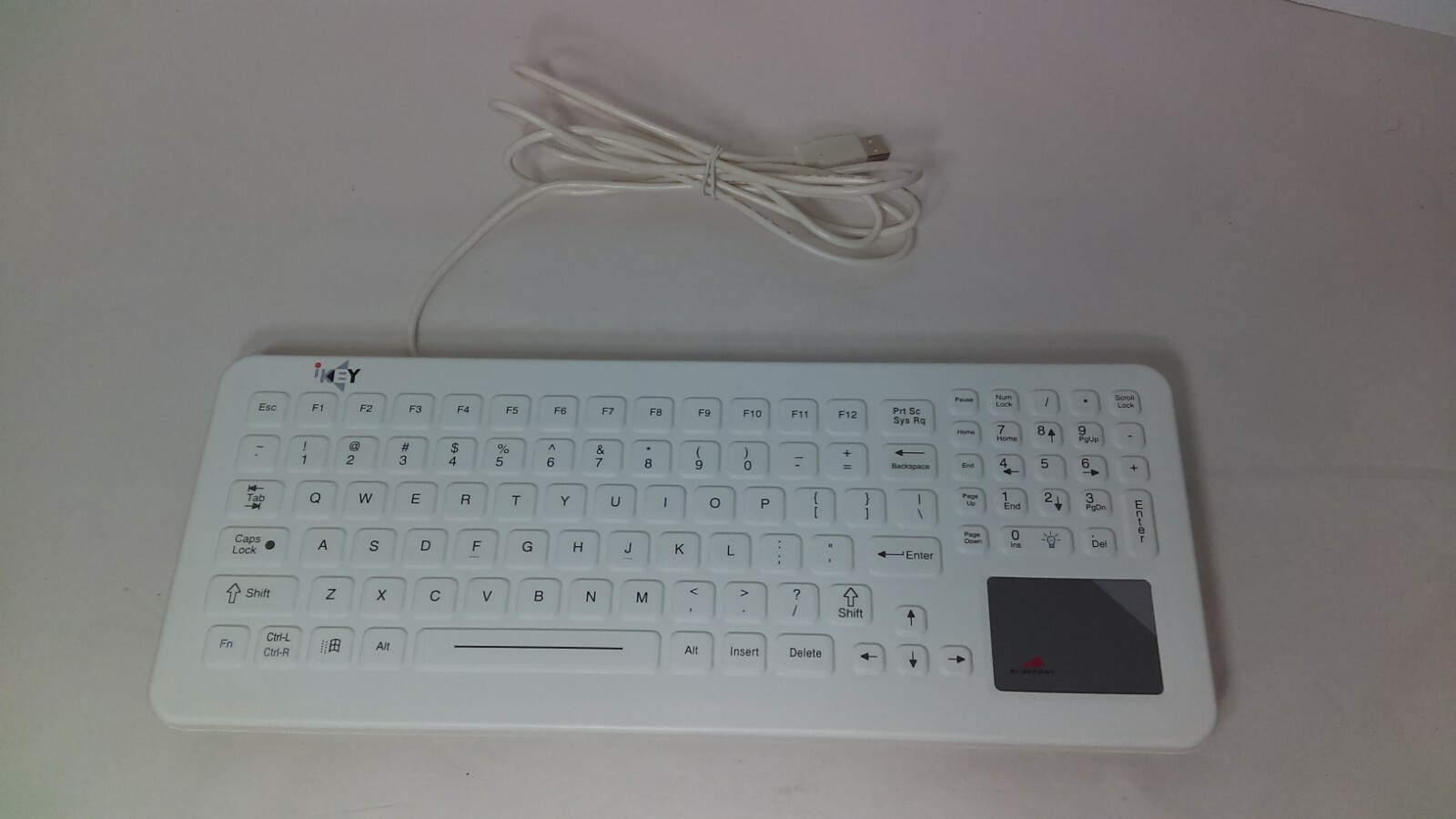 IKey Cleanable Sealed Medical Keyboard With Touchpad #SLK-102-TP-FL | eBay