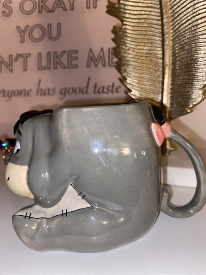 Disney Eeyore Mug Winnie The Pooh Donkey Shaped Gray Ceramic Disney ...