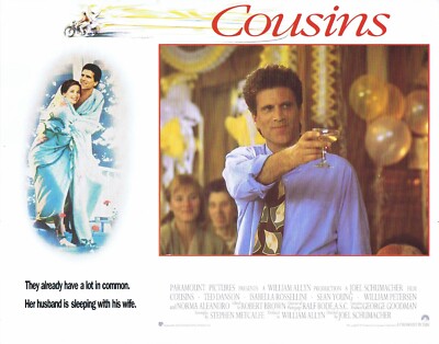 COUSINS Original US Lobby Card 7 Ted Danson Isabella Rossellini Sean ...