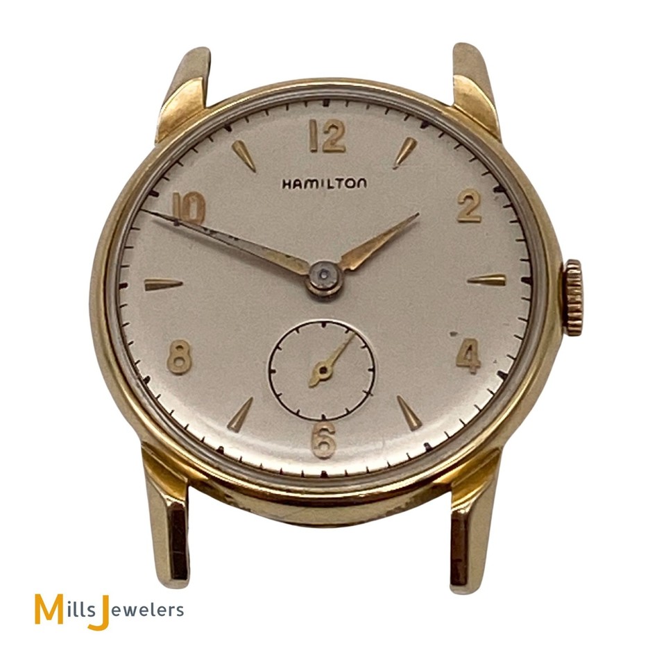 Vintage Hamilton 14K Yellow Gold Men's Manual 747 Movement 30mm Watch ...