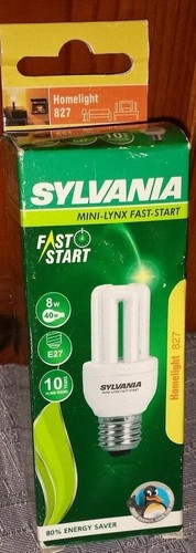 Bulb SYLVANIA E27 8W Pot 40W Neon 3 Pipes Hot Mini Linx Fast-Start | eBay