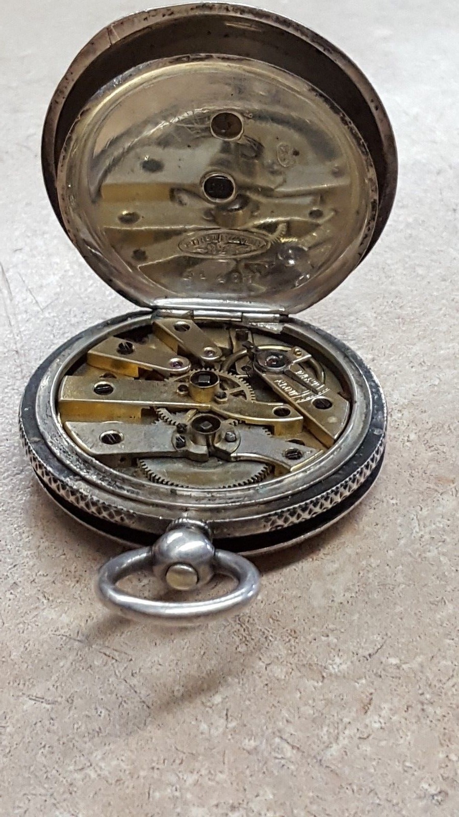 Antique Silver Pocket Watch DF&C First Silver 875 - Mechanical (Key ...