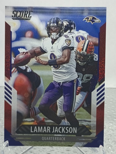 2021 Panini Score Football LAMAR JACKSON #87 Dots Red Parallel SP /460 ...
