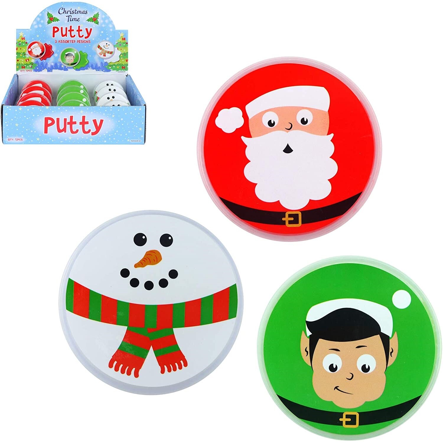 Set Of 3 Christmas Putty Slime Kids Boys Girls Xmas Stocking Filler ...