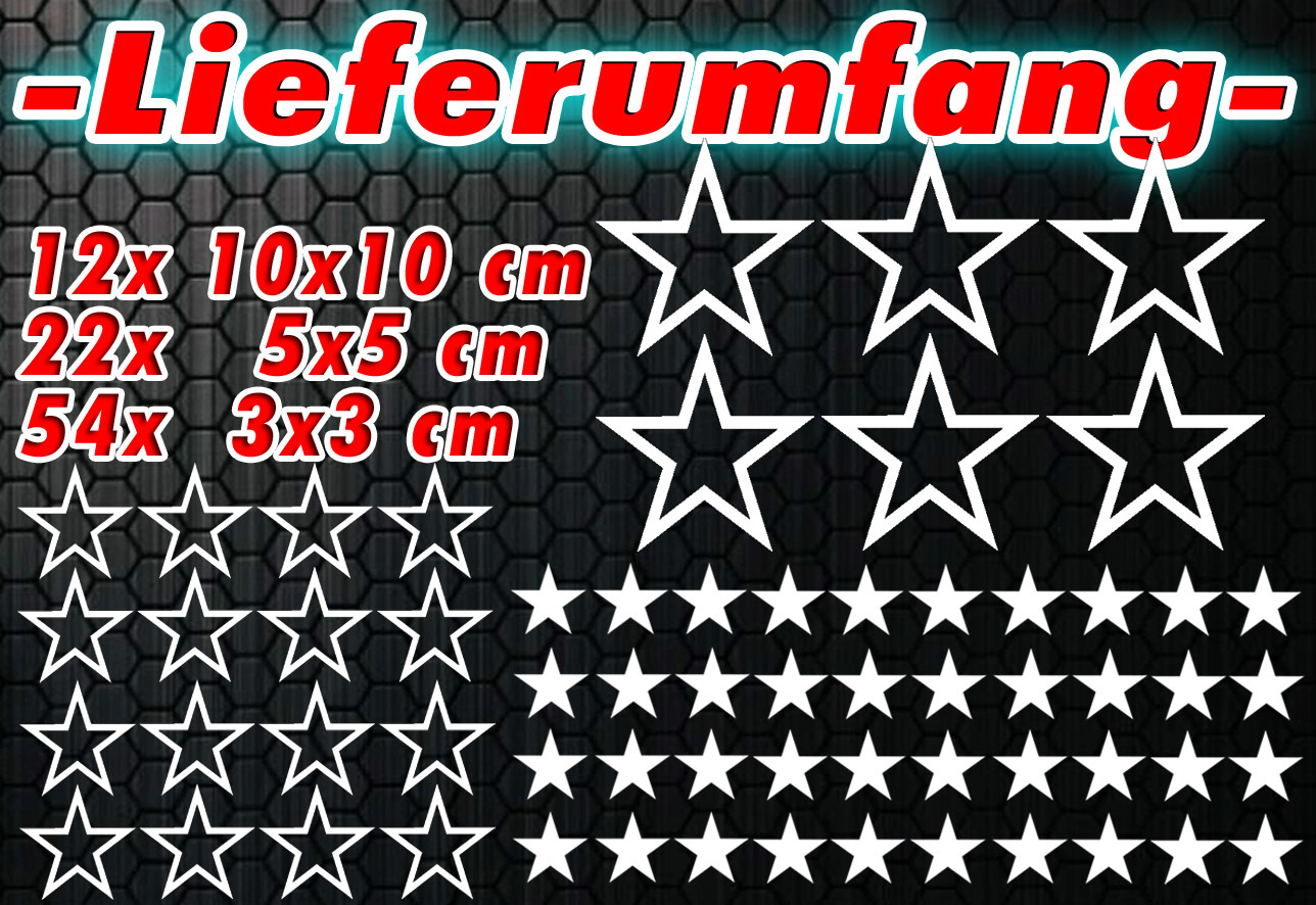 88 Étoiles Étoile Autocollants Pour Voiture Kit Sticker Pour Tuning ...