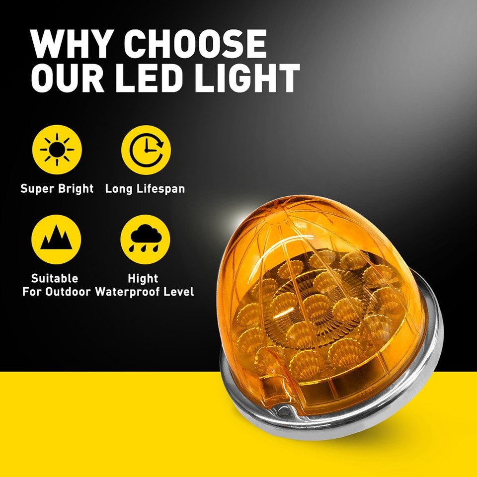 LED Watermelon Lights Indicator Side Marker Signal Clearance Lamp Truck ...