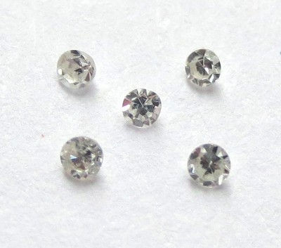 10 stones 1mm WHITE ROUND SINGLE CUT POLISHED Scrap Breakouts DIAMONDS ...