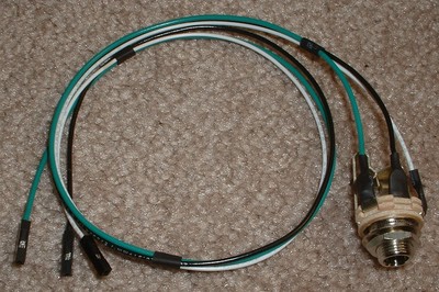 SOLDERLESS Wiring Long Wire Switchcraft OUTPUT JACK Guitar emg PU 9v ...