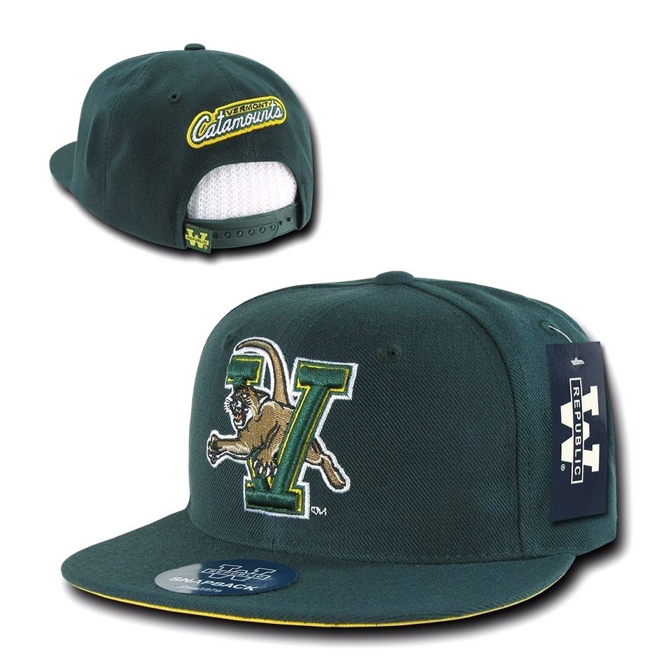 University of Vermont UVM Catamounts NCAA Flat Snapback Baseball Ball ...