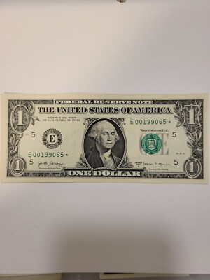 2017A E 00199065 * Extremely Rare 1 Dollar Bill Star Note, Run Size ...