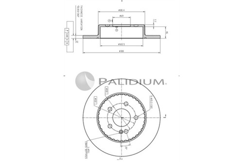 2x ASHUKI by Palidium Bremsscheibe Bremsscheiben Satz Bremsen Hinten ...