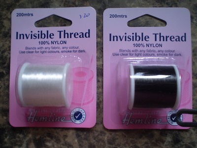 Hemline Invisible Thread - H240. 200m - Clear | eBay UK